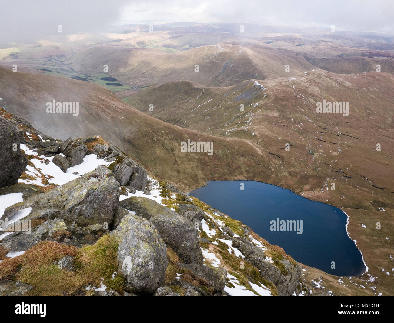 Creiglyn Dyfi, source of the Afon Dyfi (River Dovey), below Aran ...
