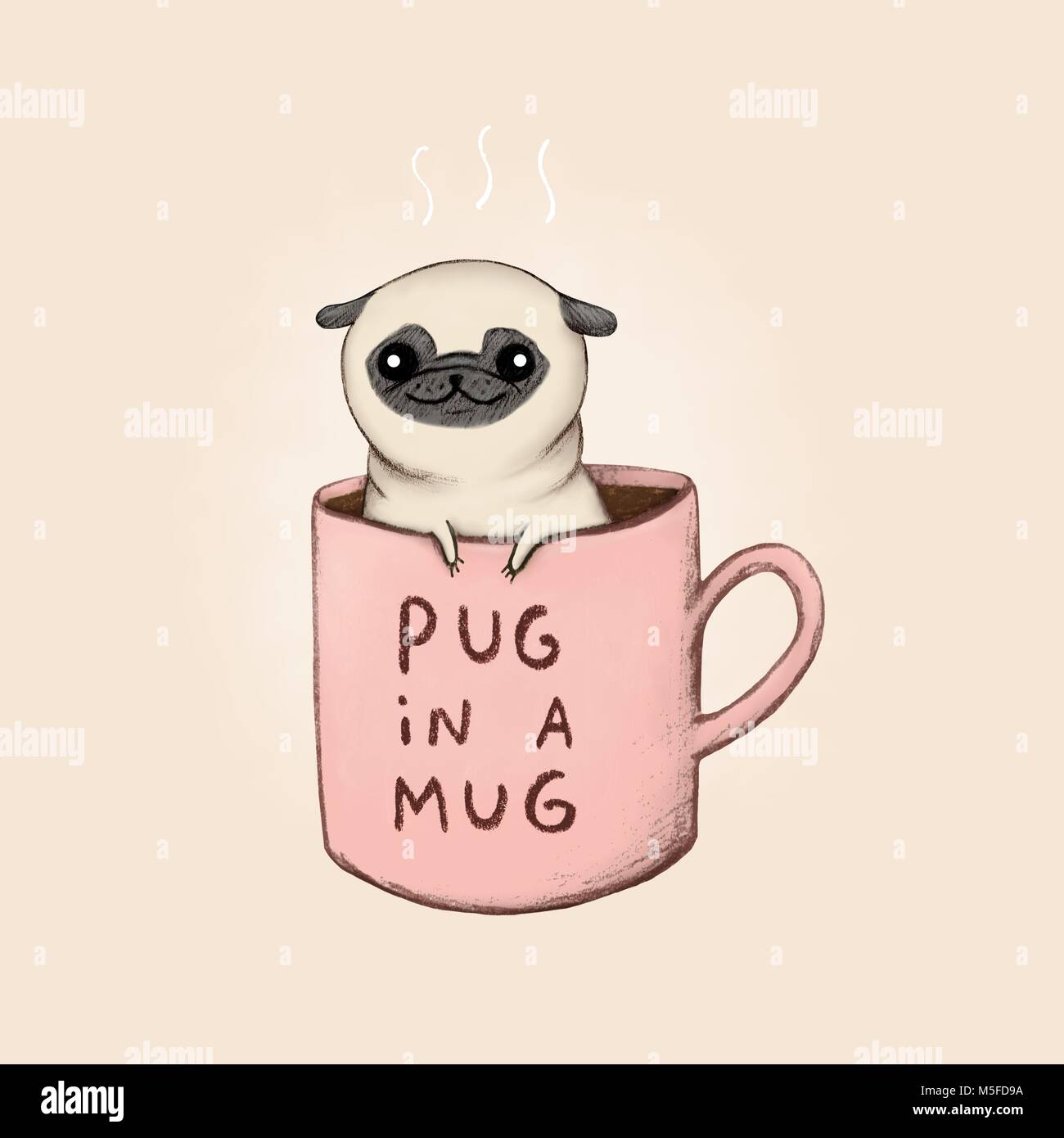 Pug in a Mug Stock Photo - Alamy