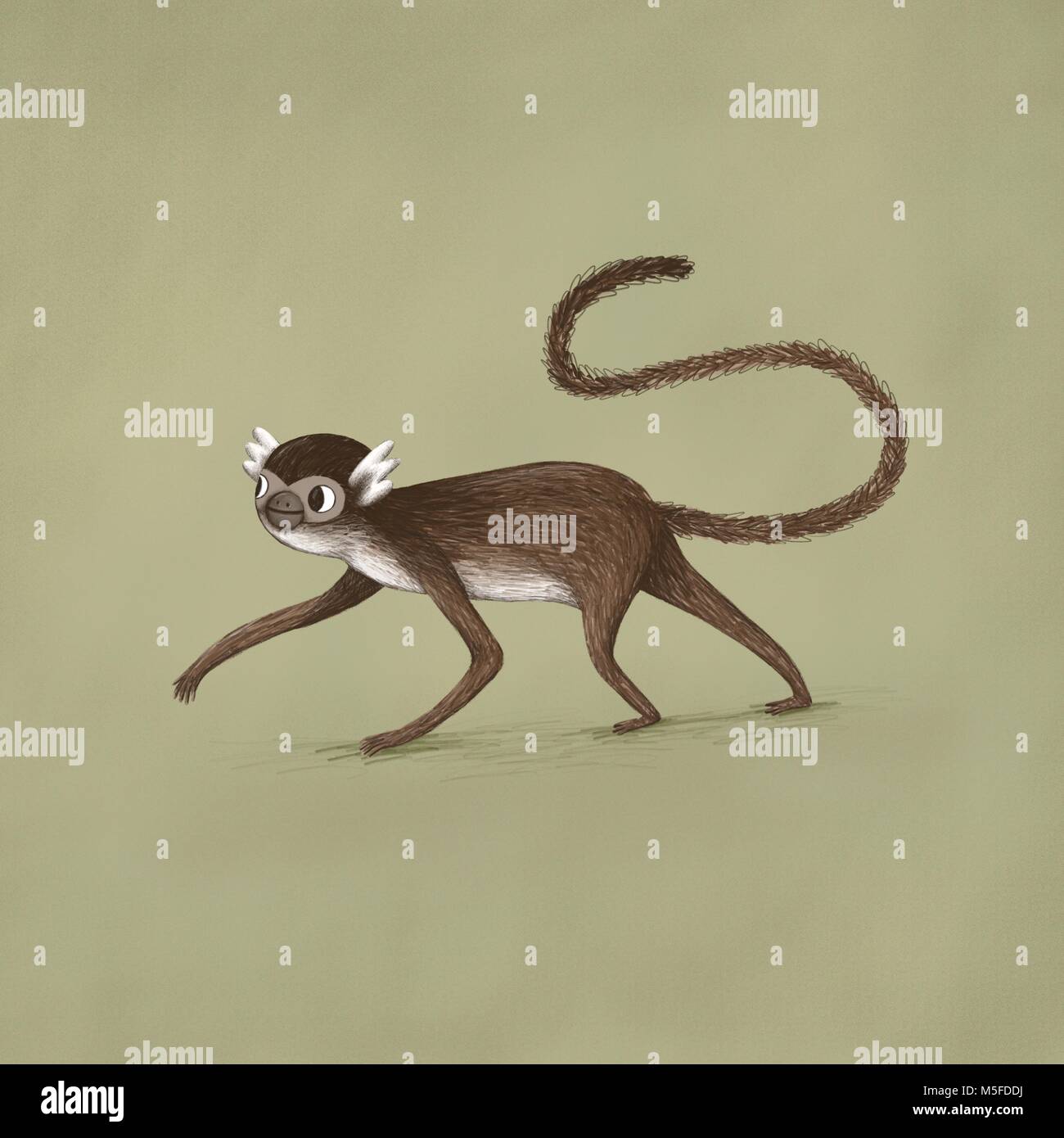 Monkey illustration hi-res stock photography and images - Alamy