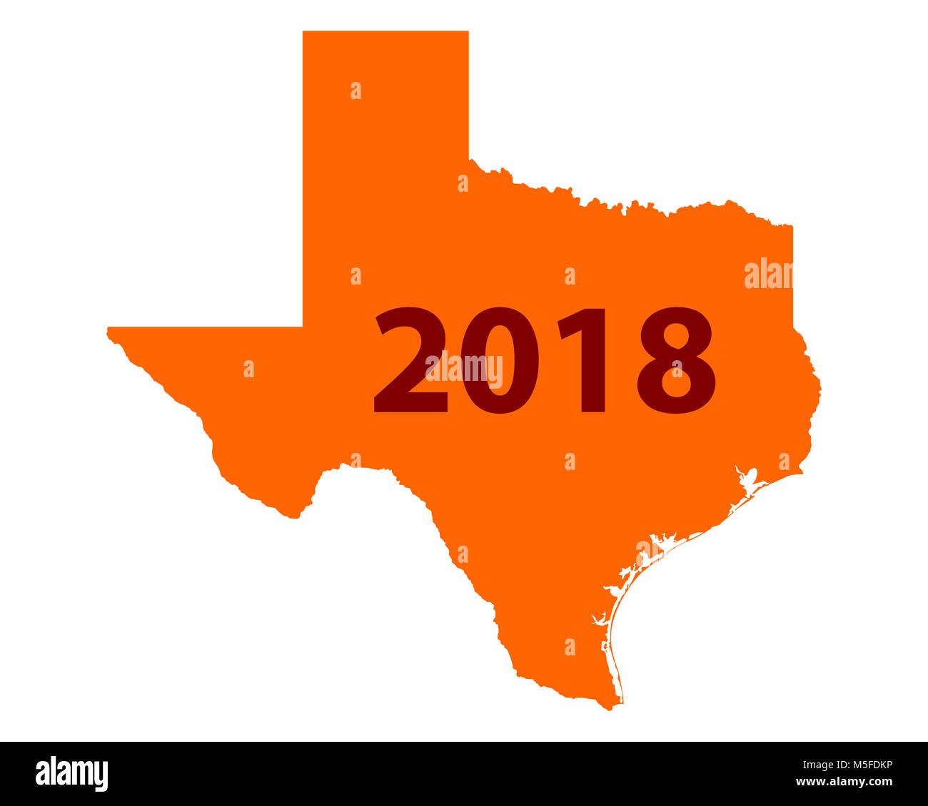 Map of Texas 2018 Stock Photo - Alamy