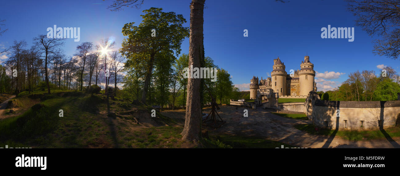 A panorama of the Pierrefonds castle, France Stock Photo - Alamy