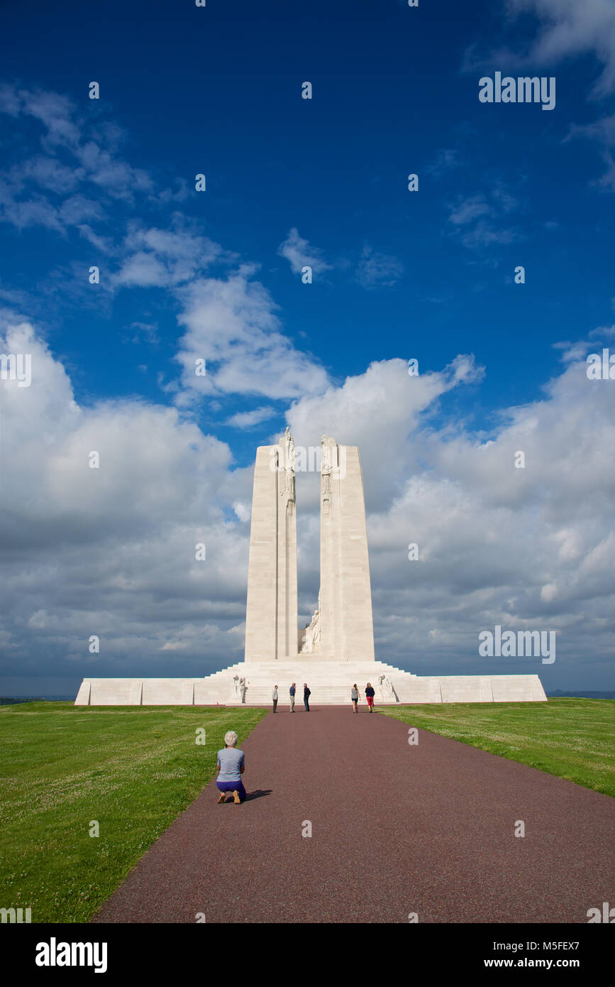 A view of the Canadian National Vimy Memorial on the site of the WWI ...