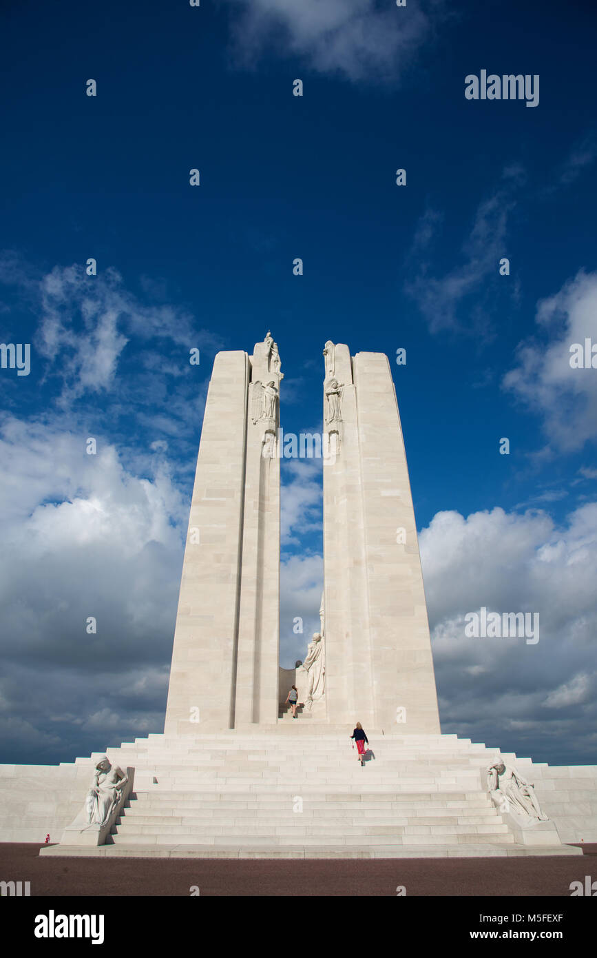 A view of the Canadian National Vimy Memorial on the site of the WWI ...