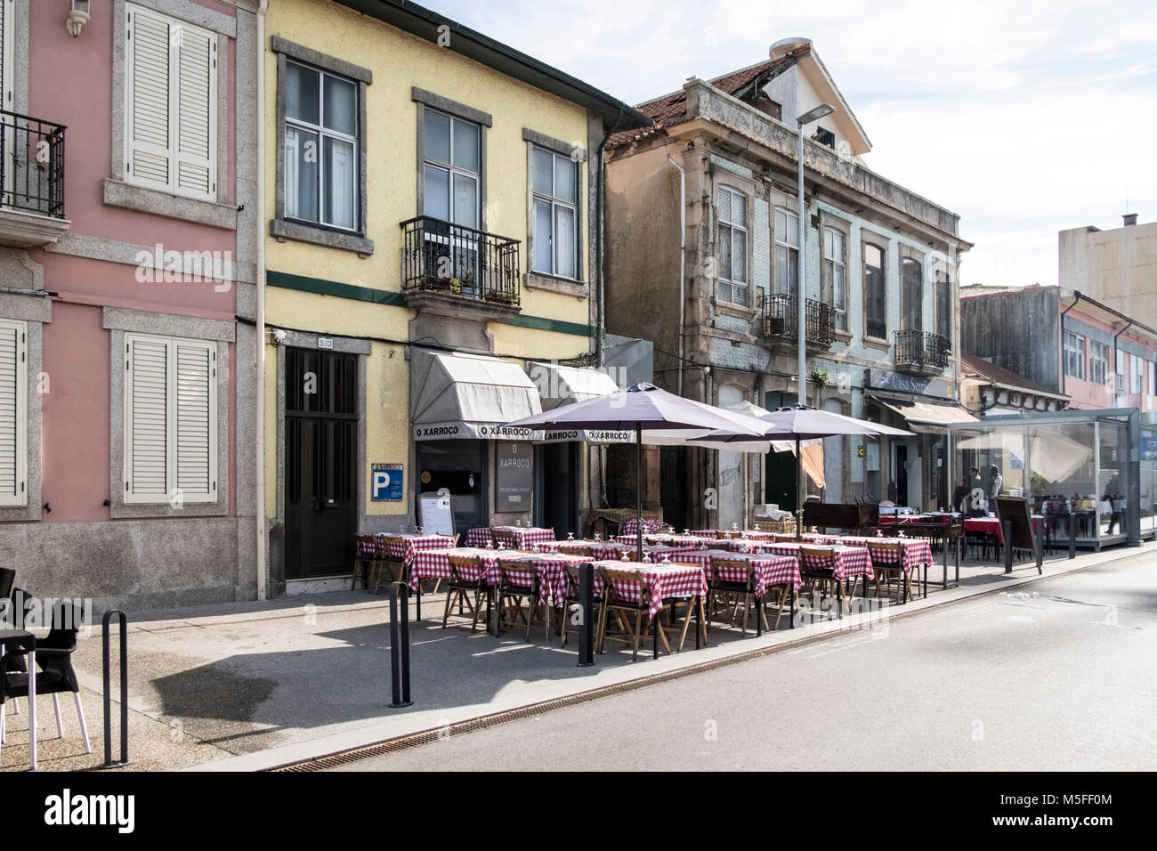 Fish restaurants in Matosinho, 10km from Porto, Portugal Stock Photo ...