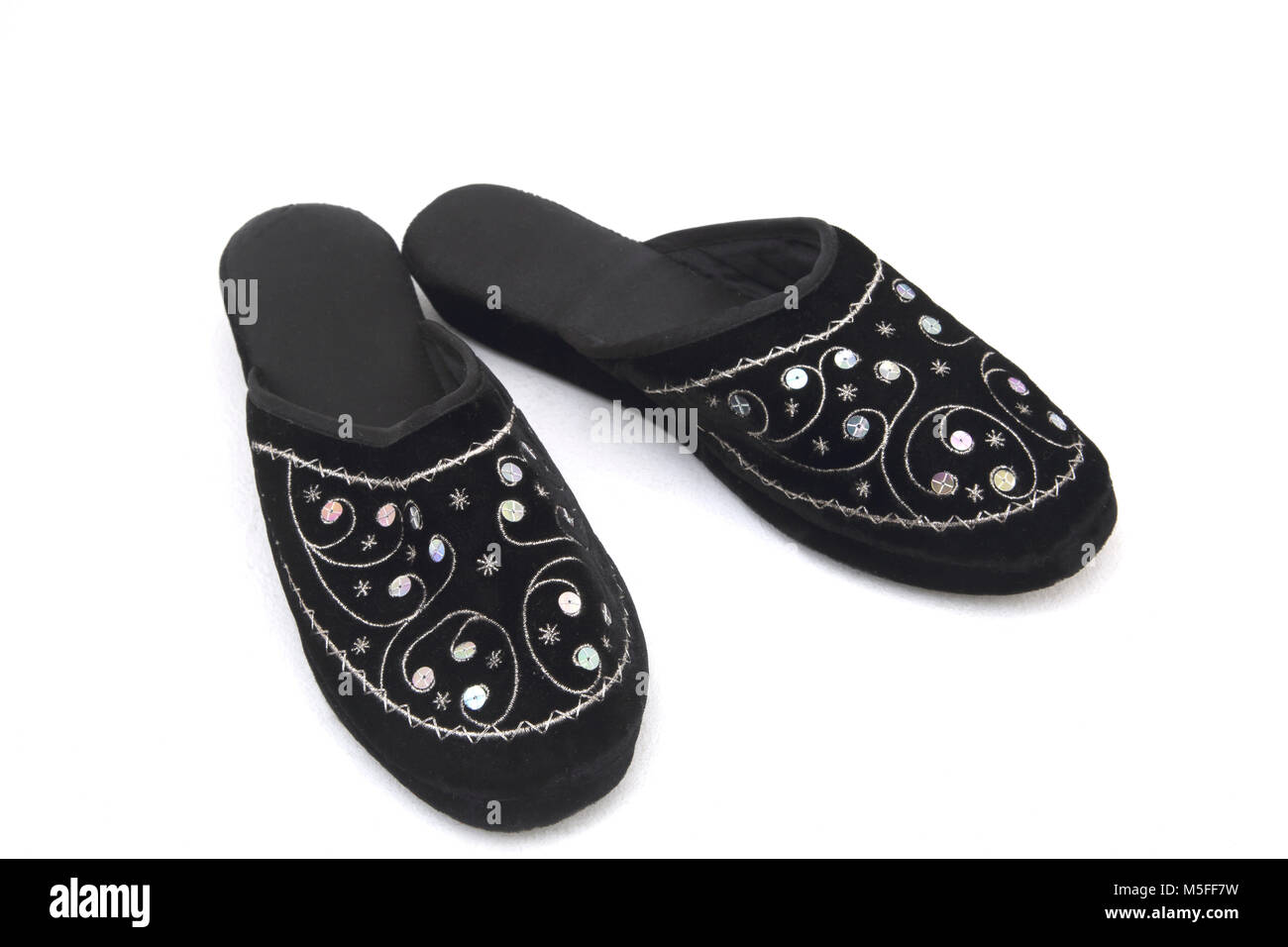 Black slippers hi-res stock photography and images - Alamy