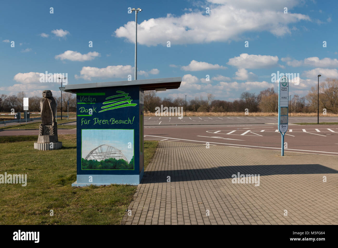 Bitterfeld, Germany - February 22, 2018: Car park at the Great ...