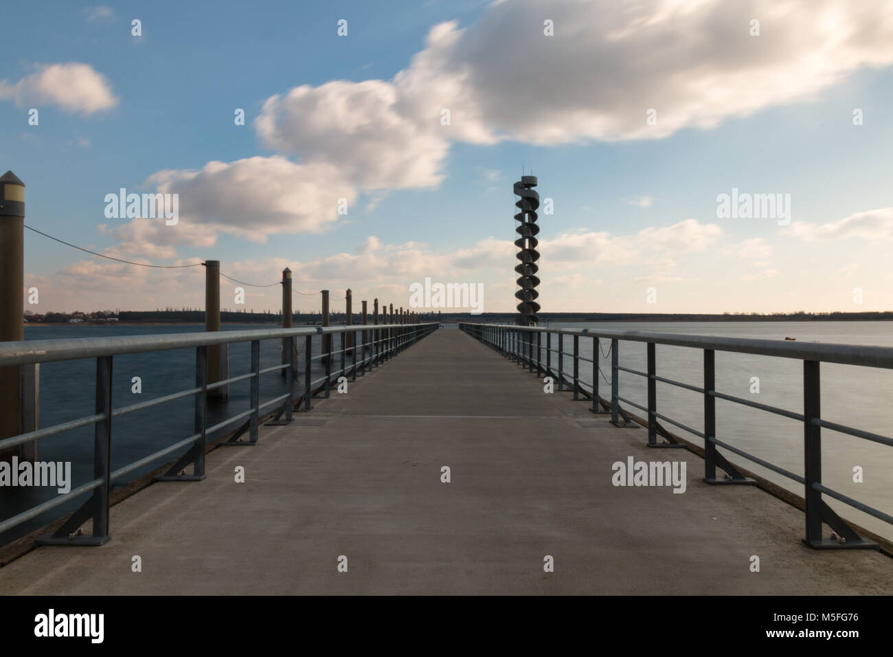 Bitterfeld, Germany - 22 February 2018: A gauge tower at the Great ...