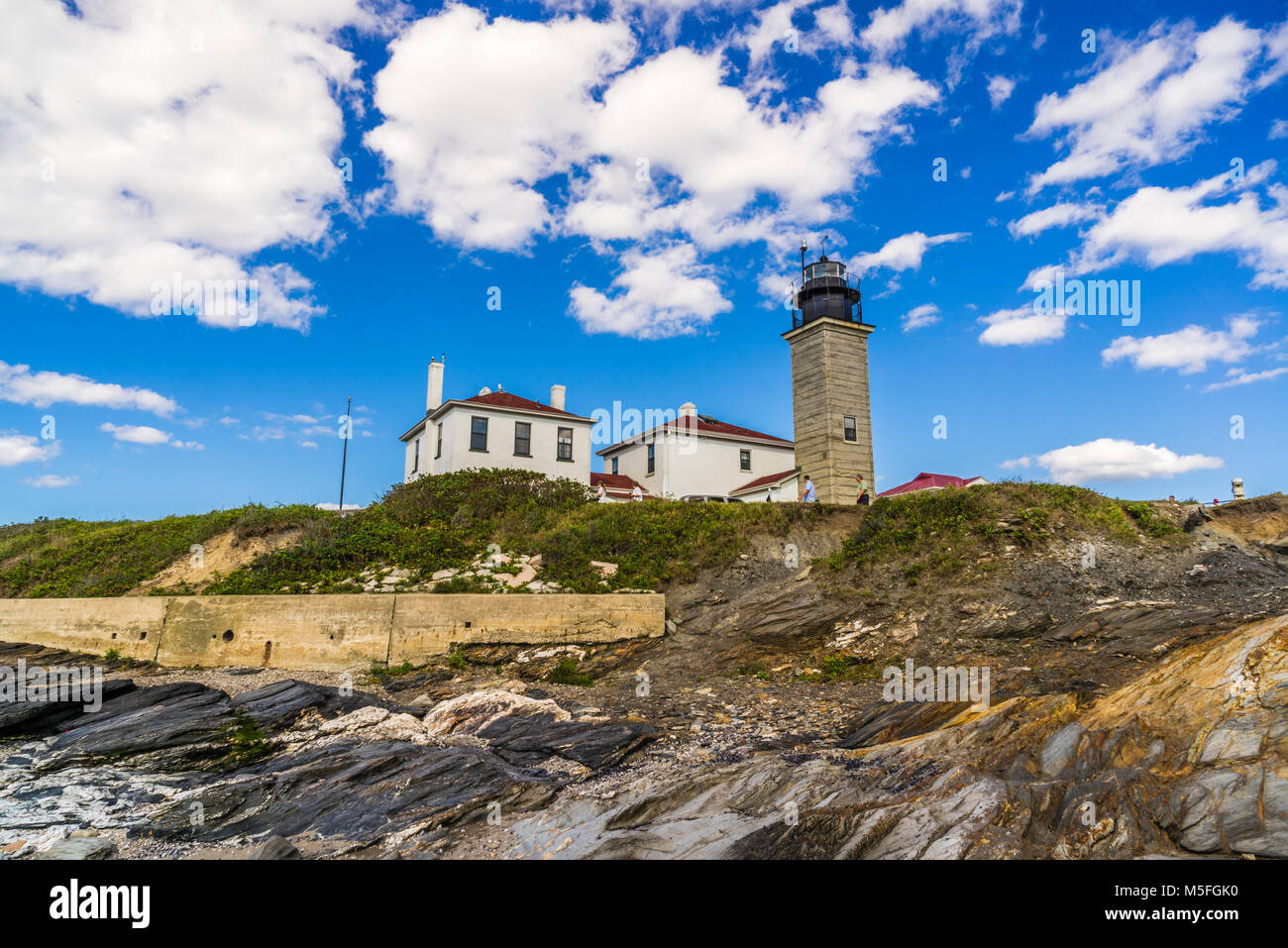 Beavertail Lighthouse Jamestown, Rhode Island, USA Stock Photo - Alamy