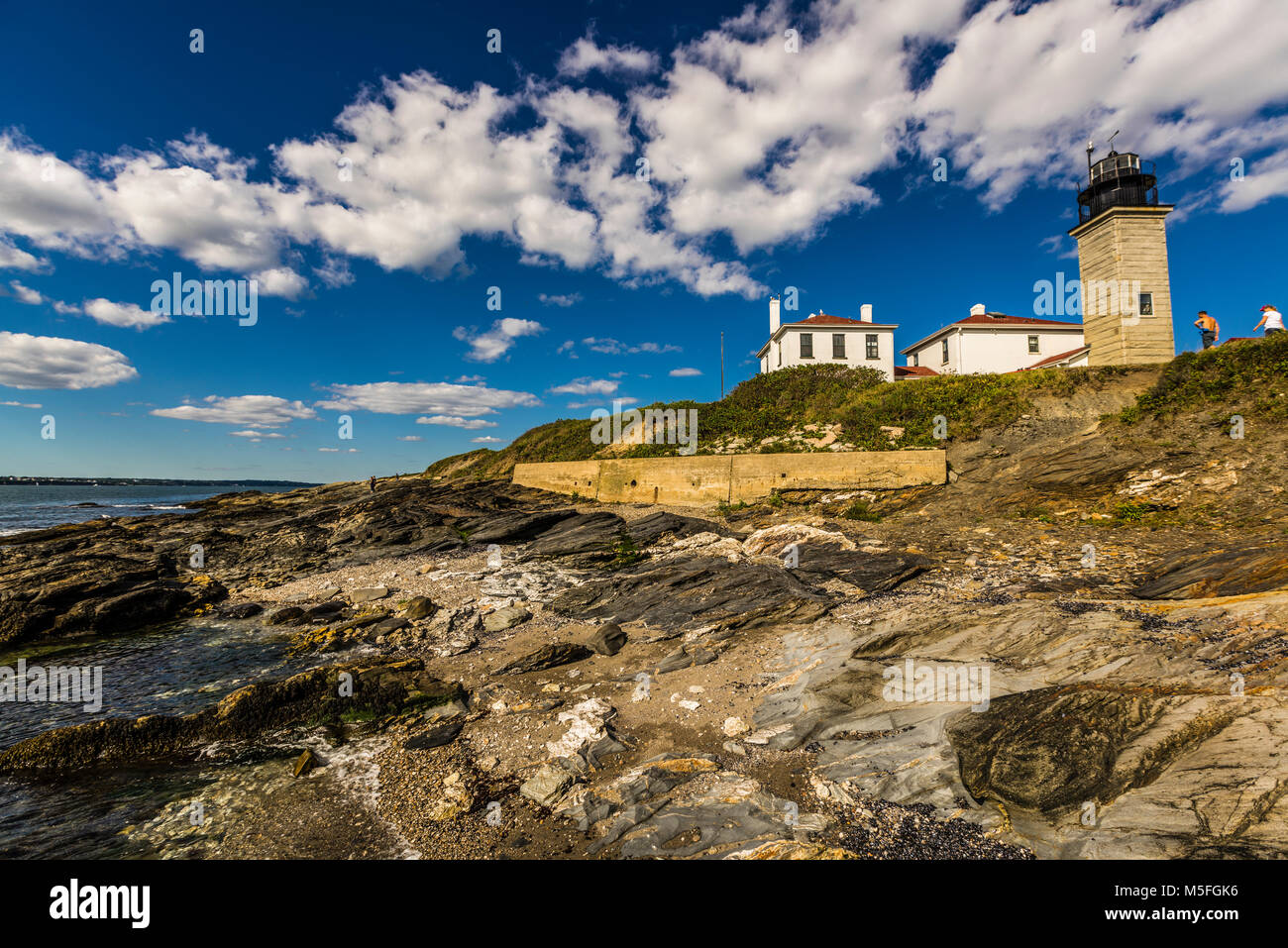 Beavertail Lighthouse Jamestown, Rhode Island, USA Stock Photo - Alamy
