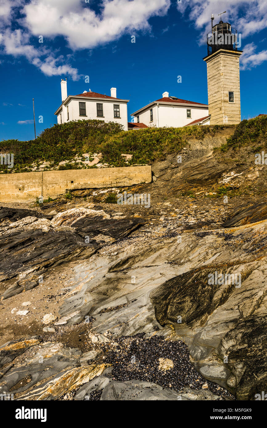 Beavertail Lighthouse Jamestown, Rhode Island, USA Stock Photo - Alamy
