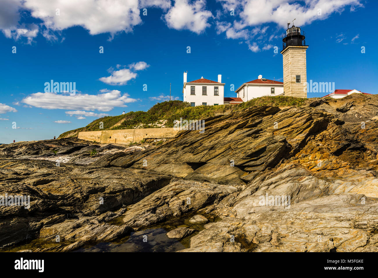 Beavertail Lighthouse Jamestown, Rhode Island, USA Stock Photo - Alamy