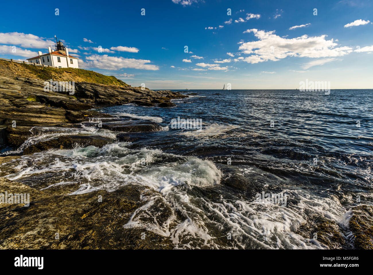 Beavertail Lighthouse Jamestown, Rhode Island, USA Stock Photo - Alamy