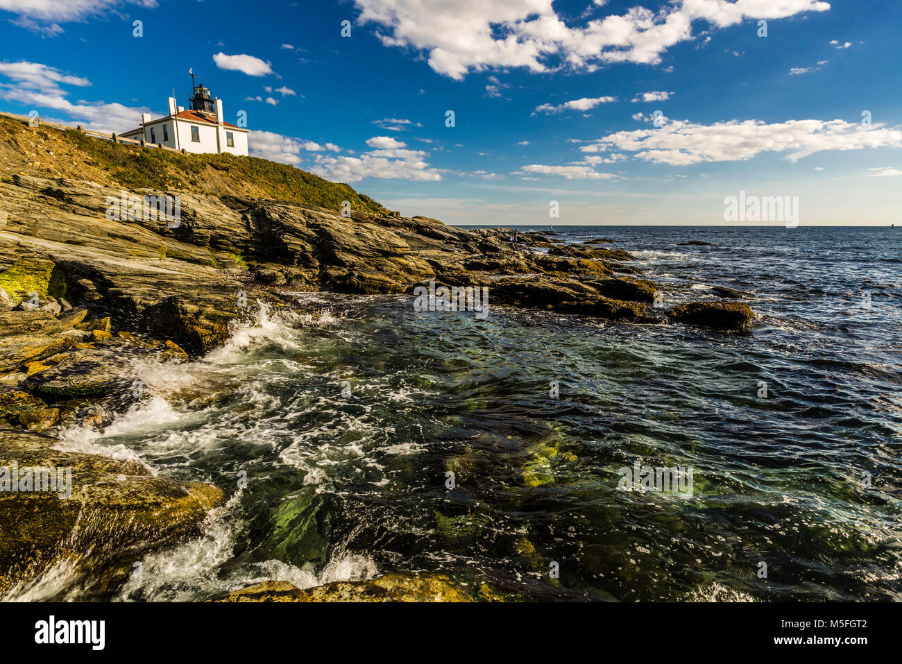 Beavertail Lighthouse Jamestown, Rhode Island, USA Stock Photo - Alamy