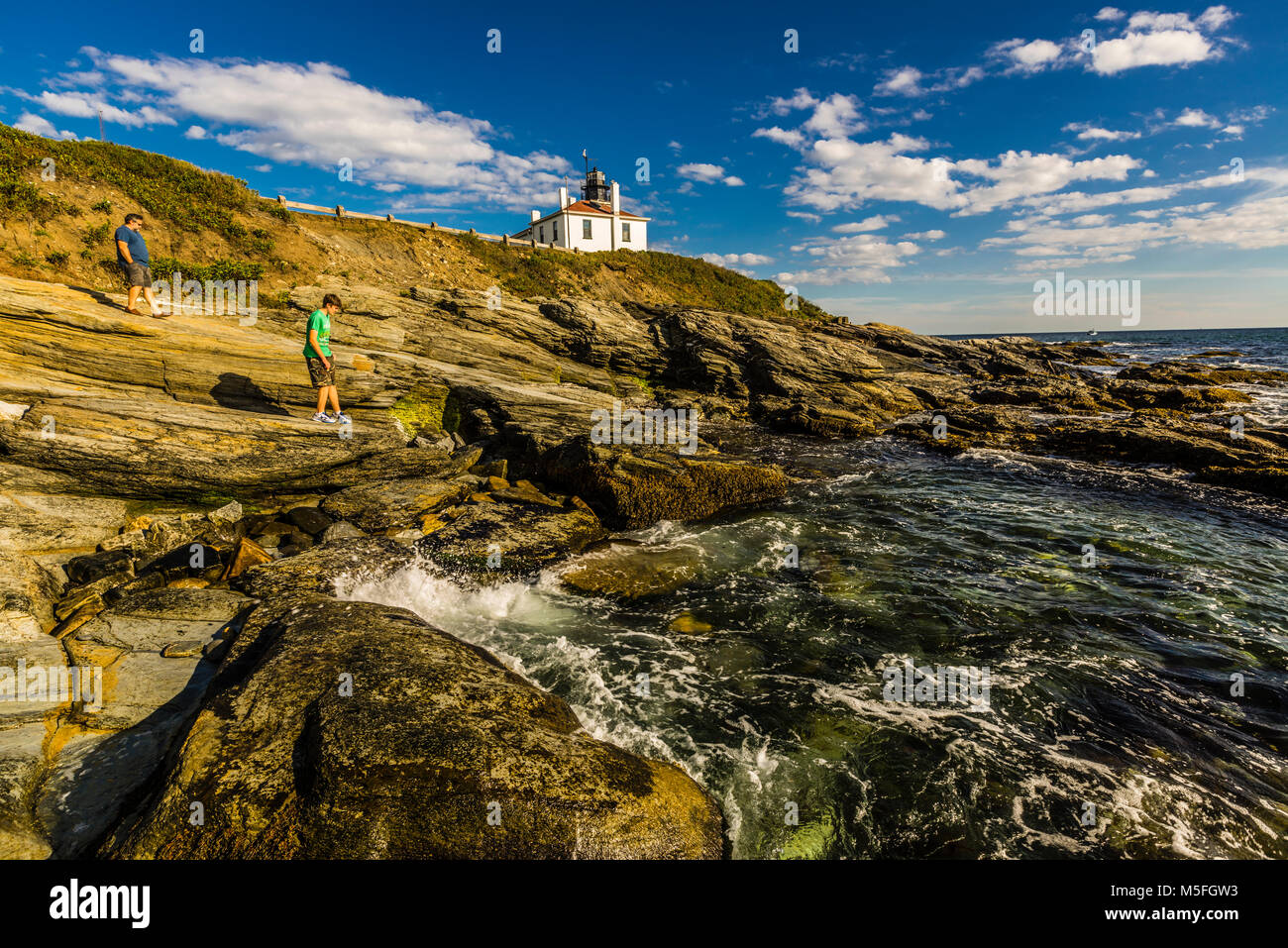 Beavertail Lighthouse Jamestown, Rhode Island, USA Stock Photo - Alamy