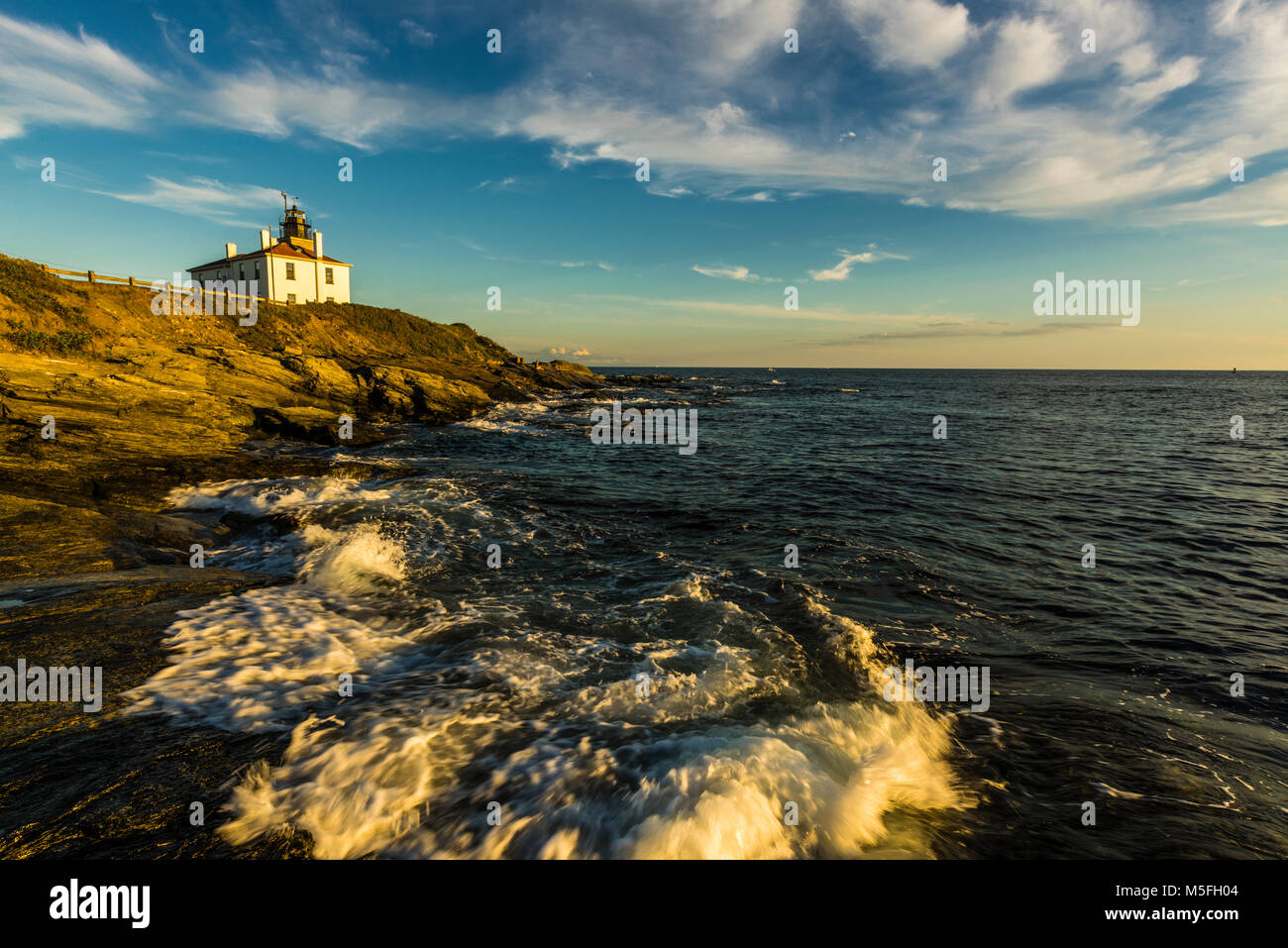 Beavertail Lighthouse Jamestown, Rhode Island, USA Stock Photo - Alamy
