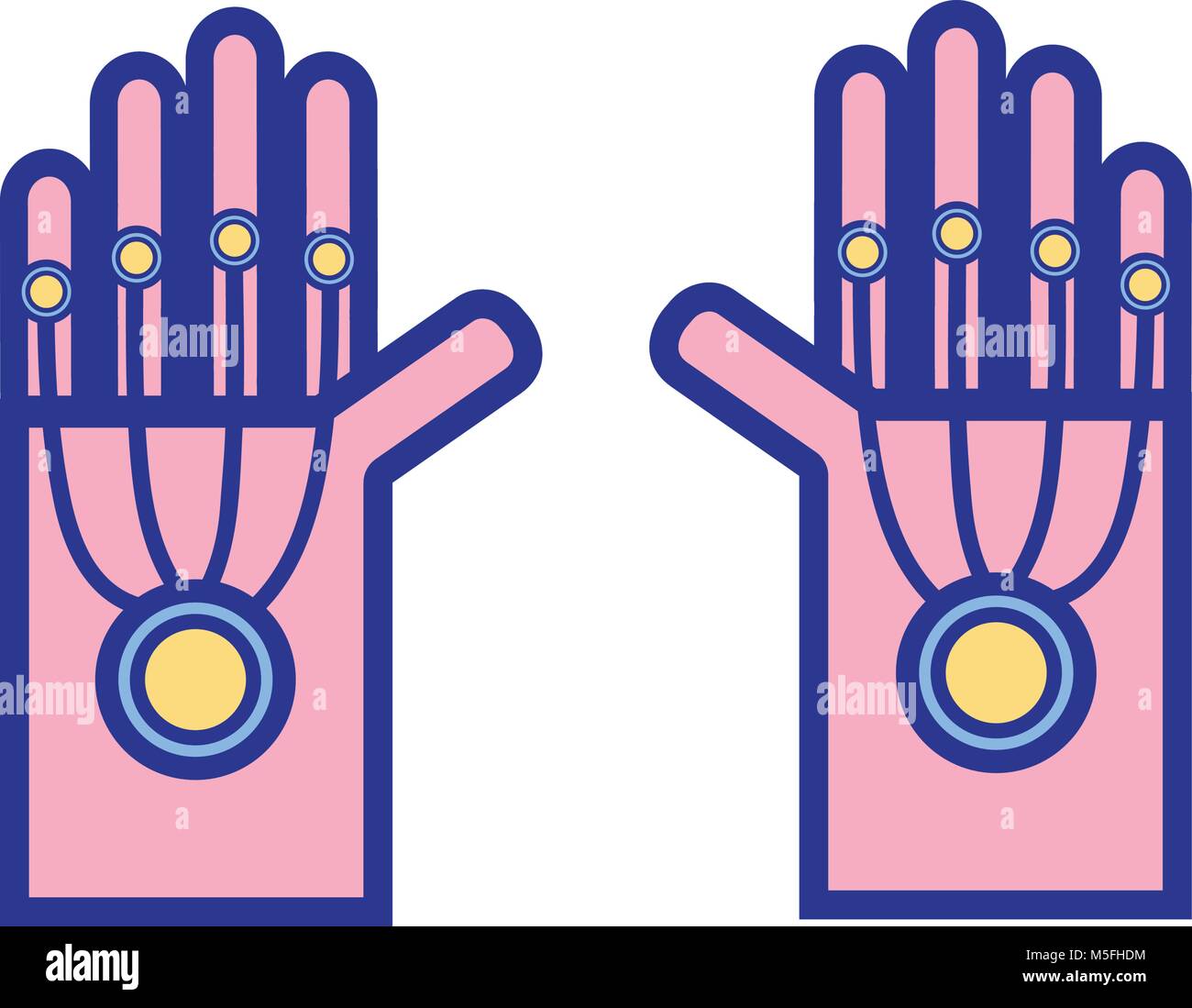 hands virtual reality inside video game vector illustration Stock ...