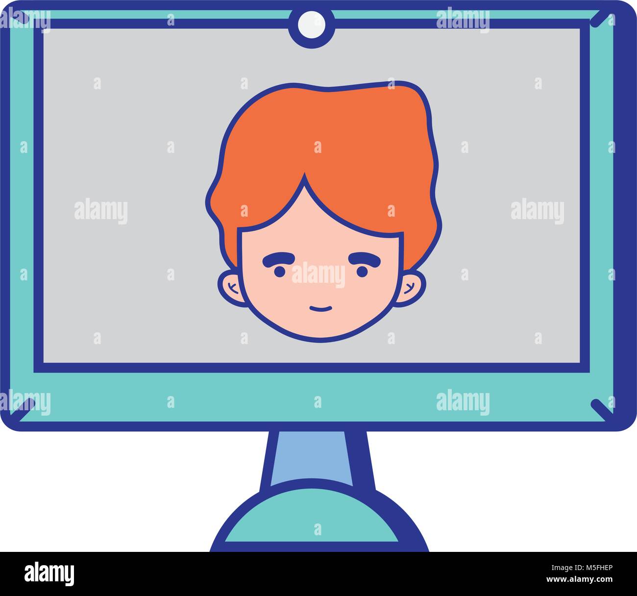 Pc monitor head Stock Vector Images - Alamy