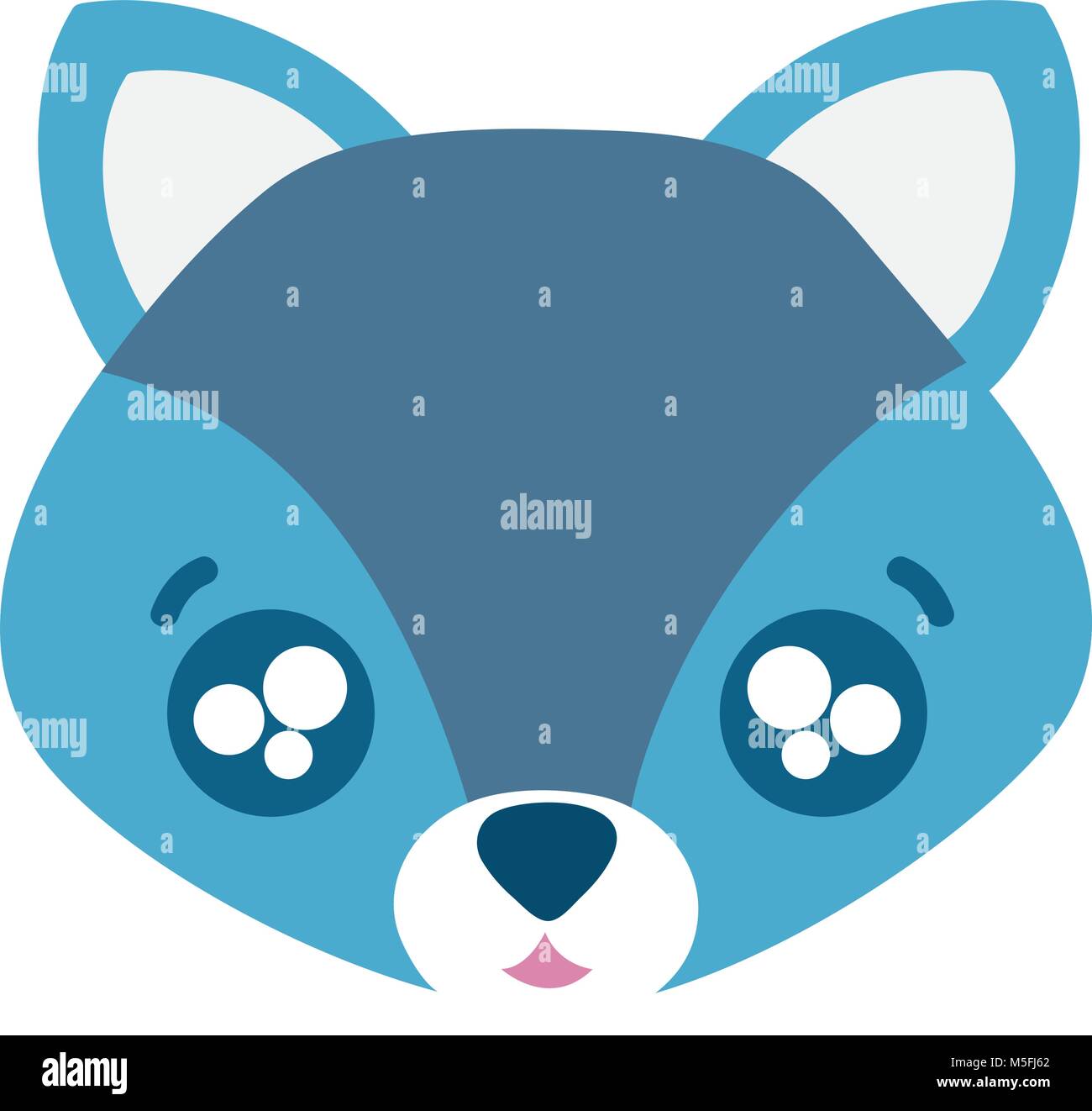 colorful surprised fox head cute animal vector illustration Stock ...