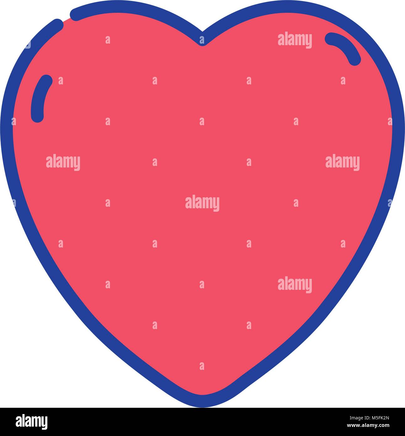 full color heart symbol of love and passion design vector illustration ...