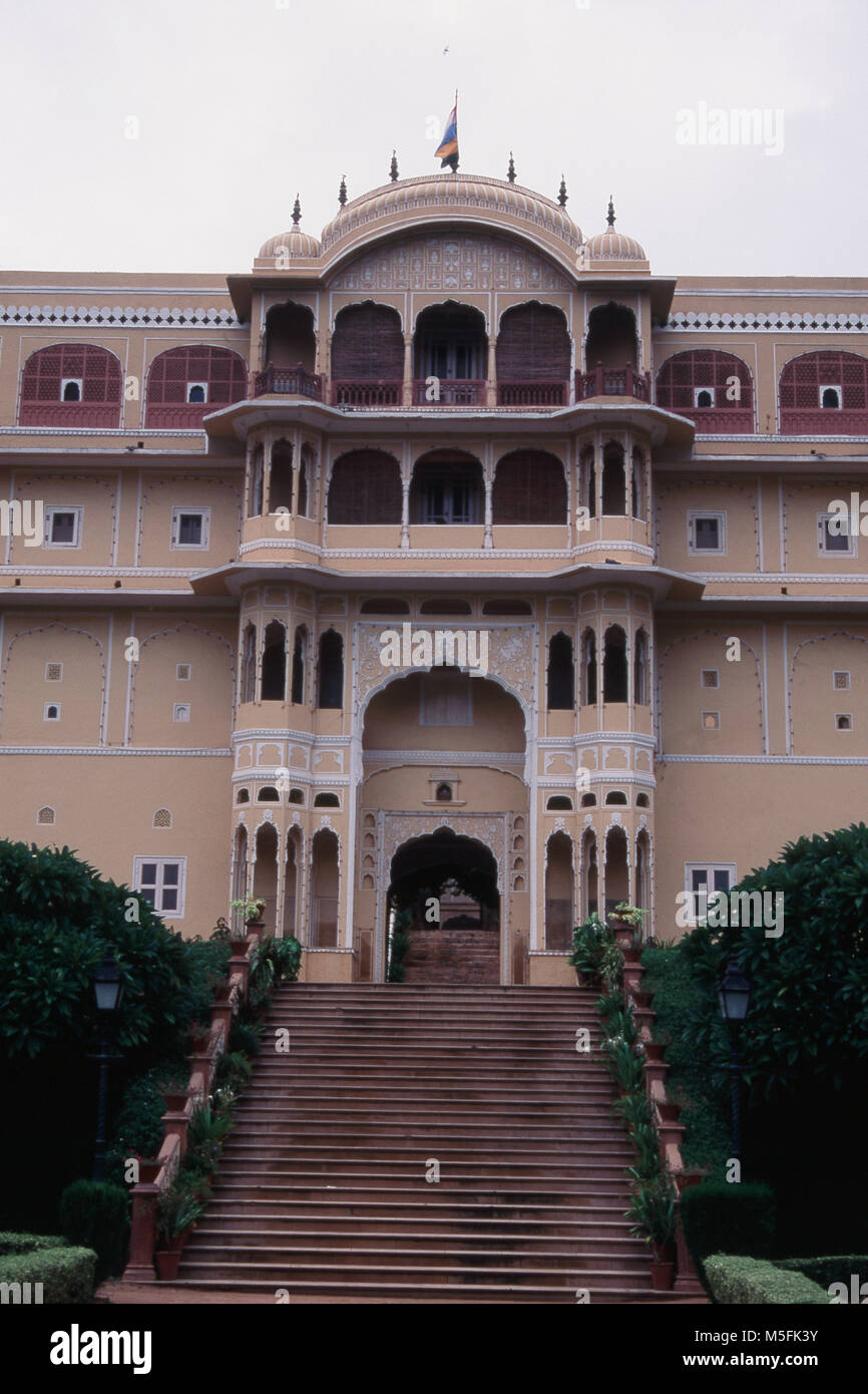 Entrance of Samod Palace in Samod, Jaipur, Rajasthan, India Stock Photo ...