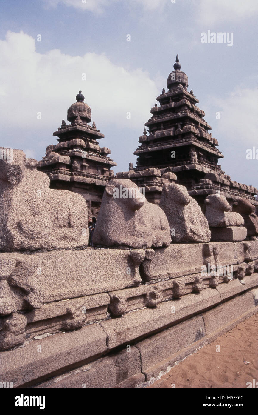 View of Shore Temple in Mahabalipuram, Tamil Nadu, India Stock Photo ...