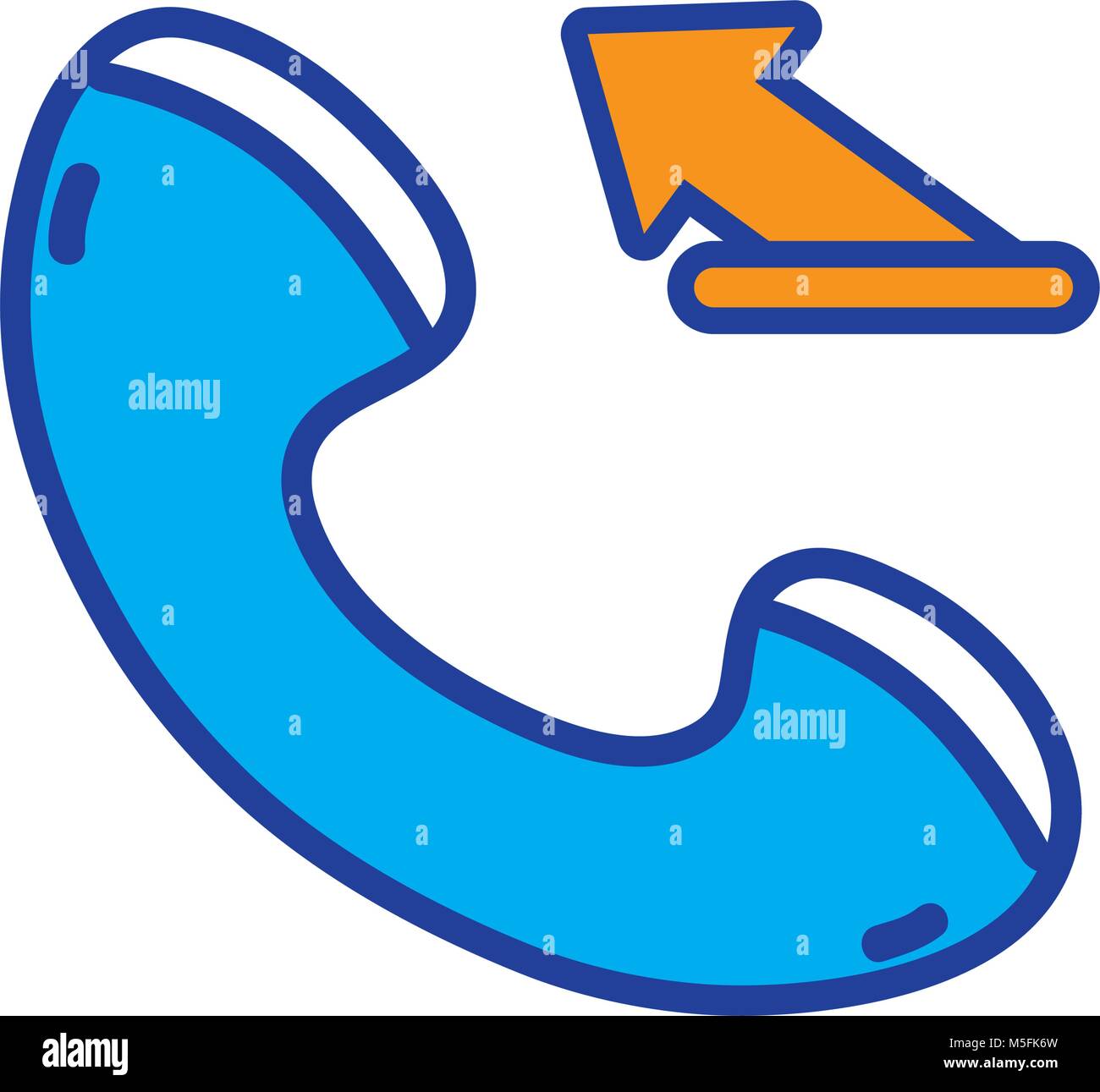 full color phone call submitted sign telephone icon vector illustration ...