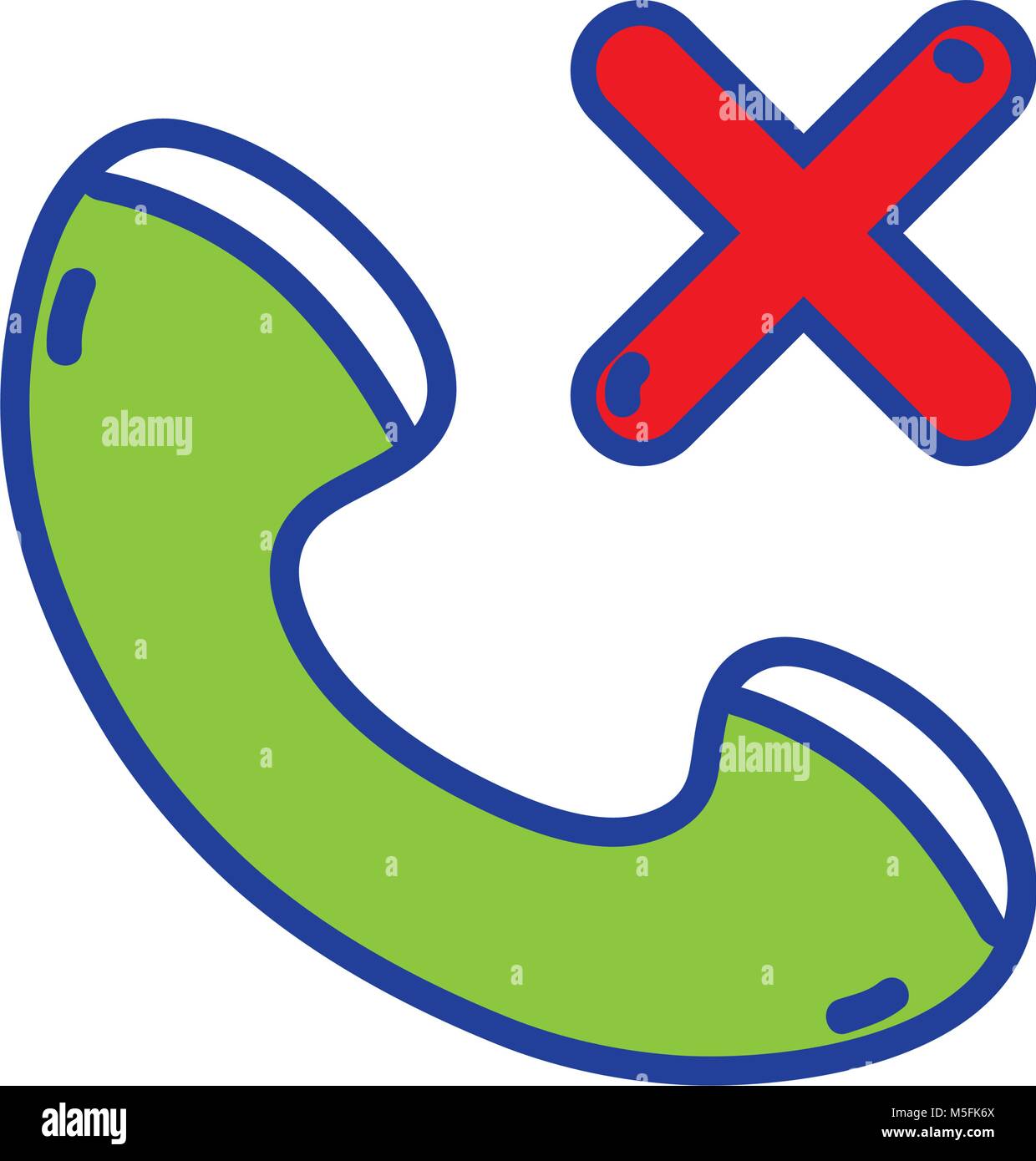 full color phone lost call sign telephone icon vector illustration ...