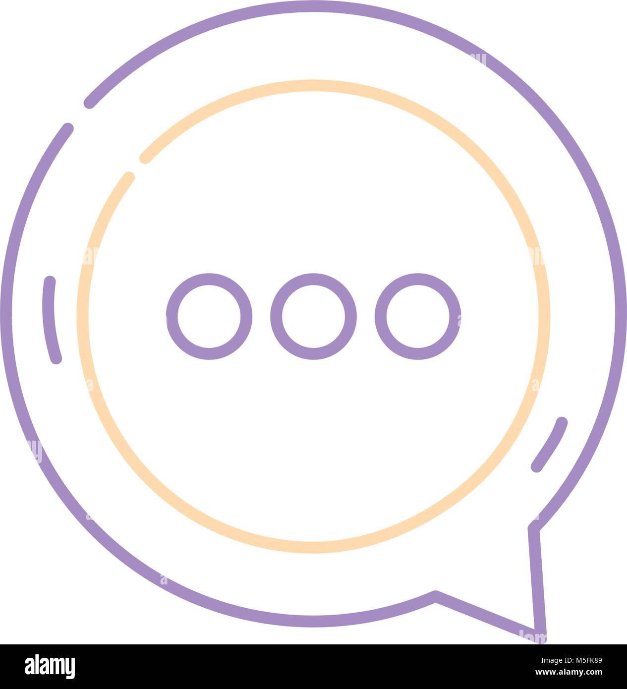 color line chat bubble text notes message vector illustration Stock ...