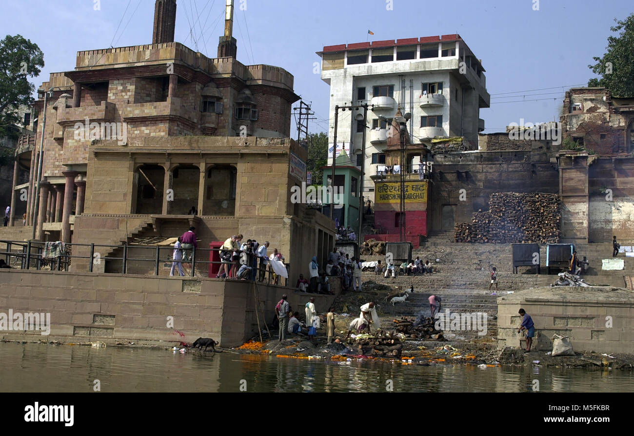 harishchandra ghat, varanasi, uttar pradesh, India, Asia Stock Photo ...
