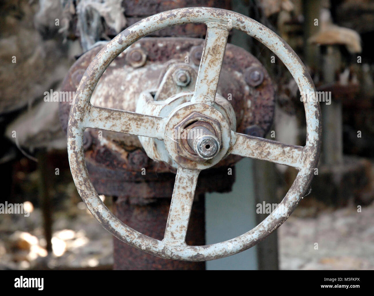 rusted valves in chemicals factory, bhopal, madhya pradesh, India, Asia ...
