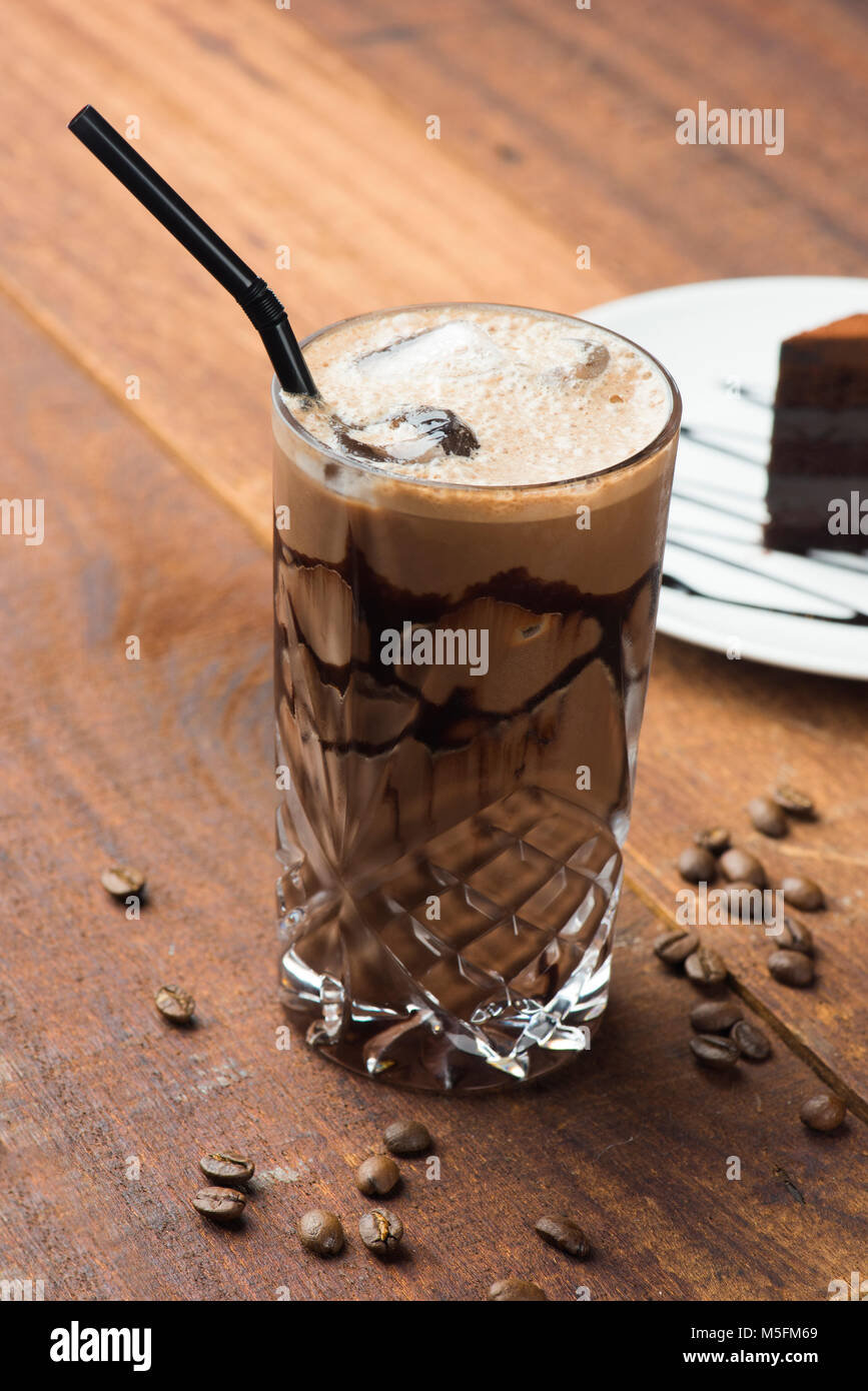 iced coffee latte Stock Photo - Alamy