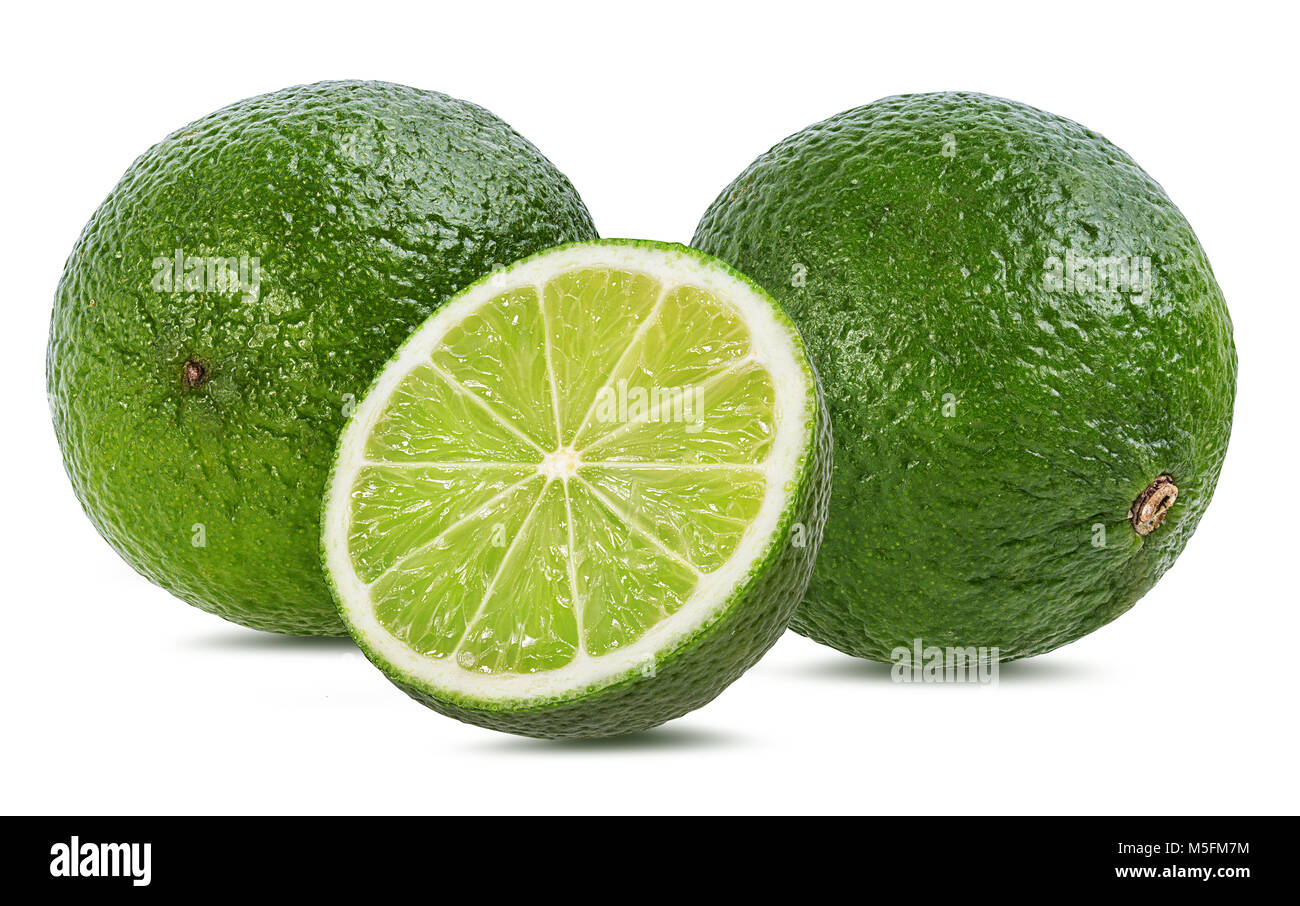 lime isolated on white background Stock Photo - Alamy