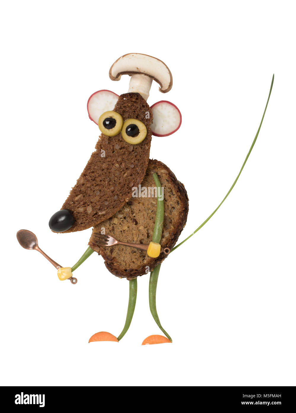 Mouse-cook made as funny sandwich for kids Stock Photo - Alamy