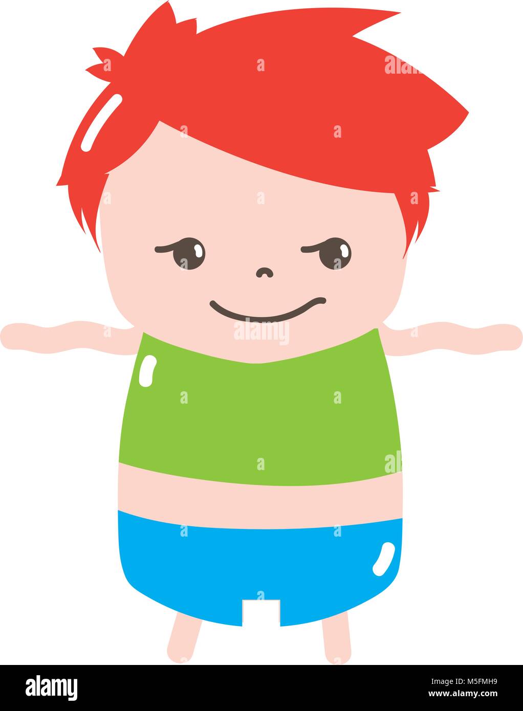 full color boy with hairstyle design and rogue face vector illustration ...