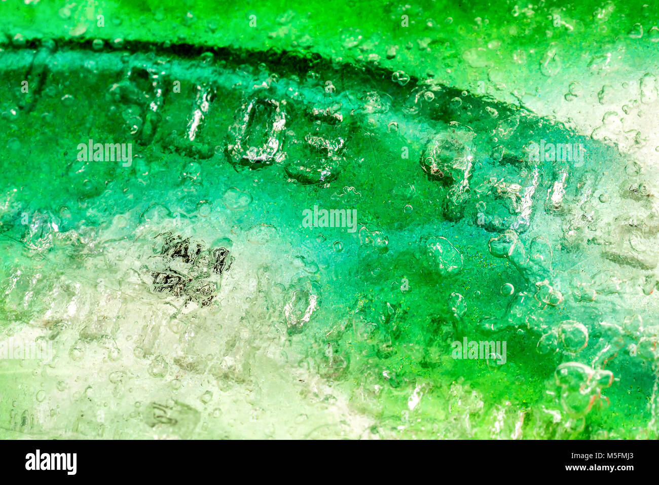 Closeup view ice frozen credit debit card Stock Photo - Alamy