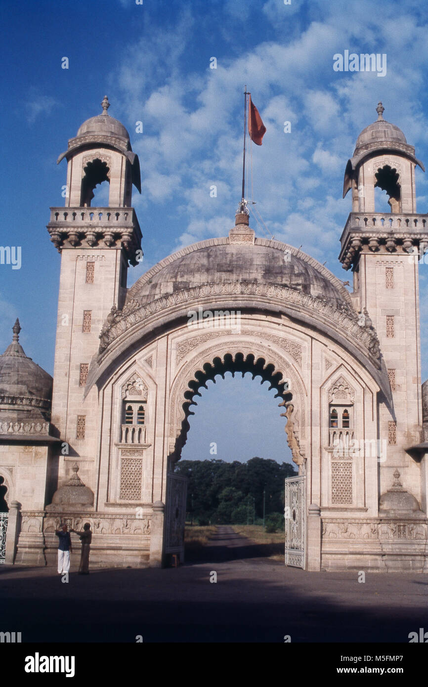 Main Gate to enter in Laxmi Vilas Palace, Vadodara, India Stock Photo ...