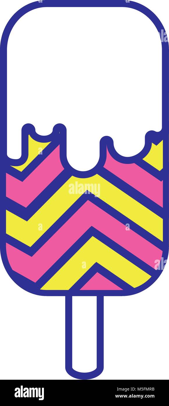 full color sweet ice lolly with rainbow design vector illustration ...