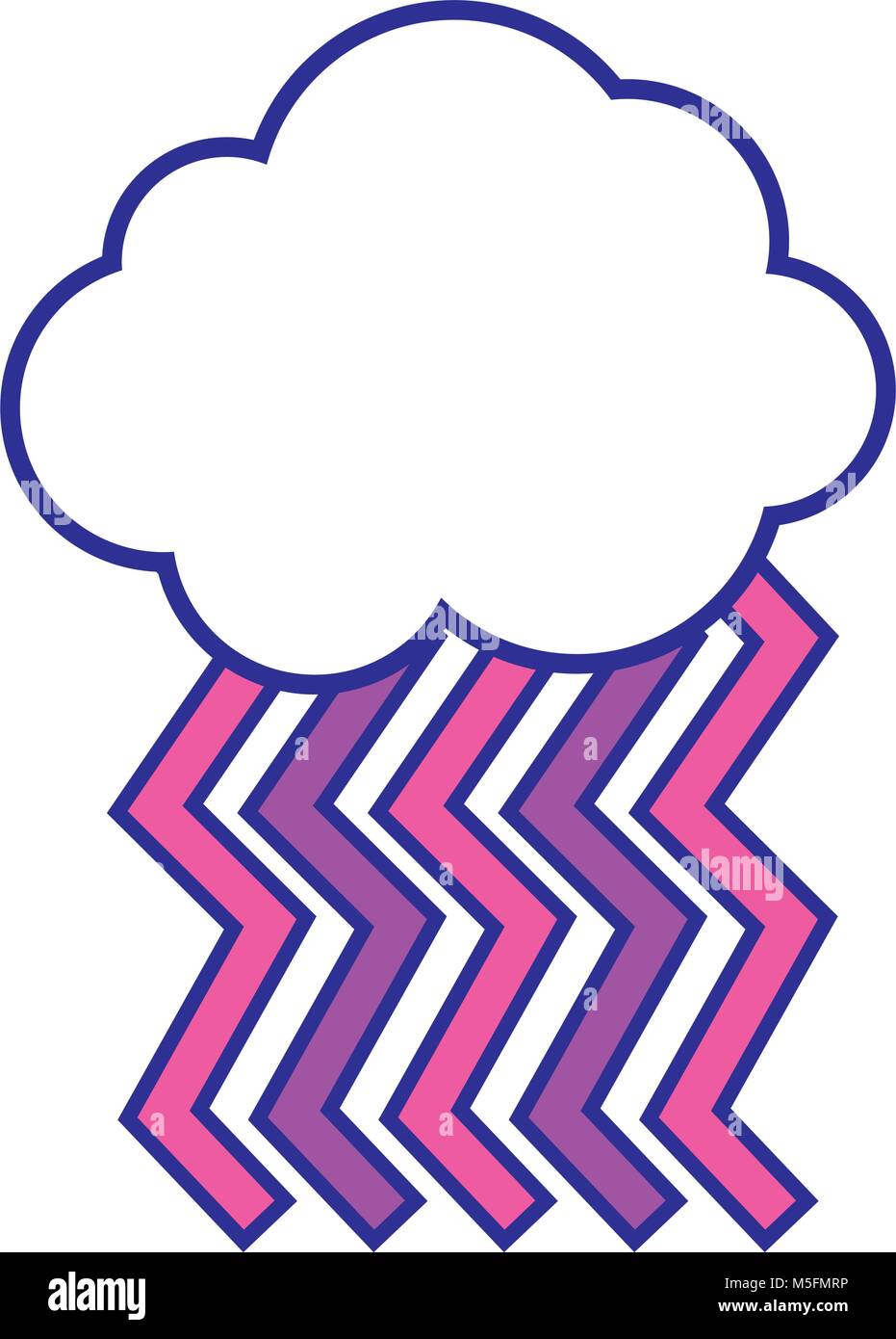 full color nature cloud in the sky with bright rainbow vector ...