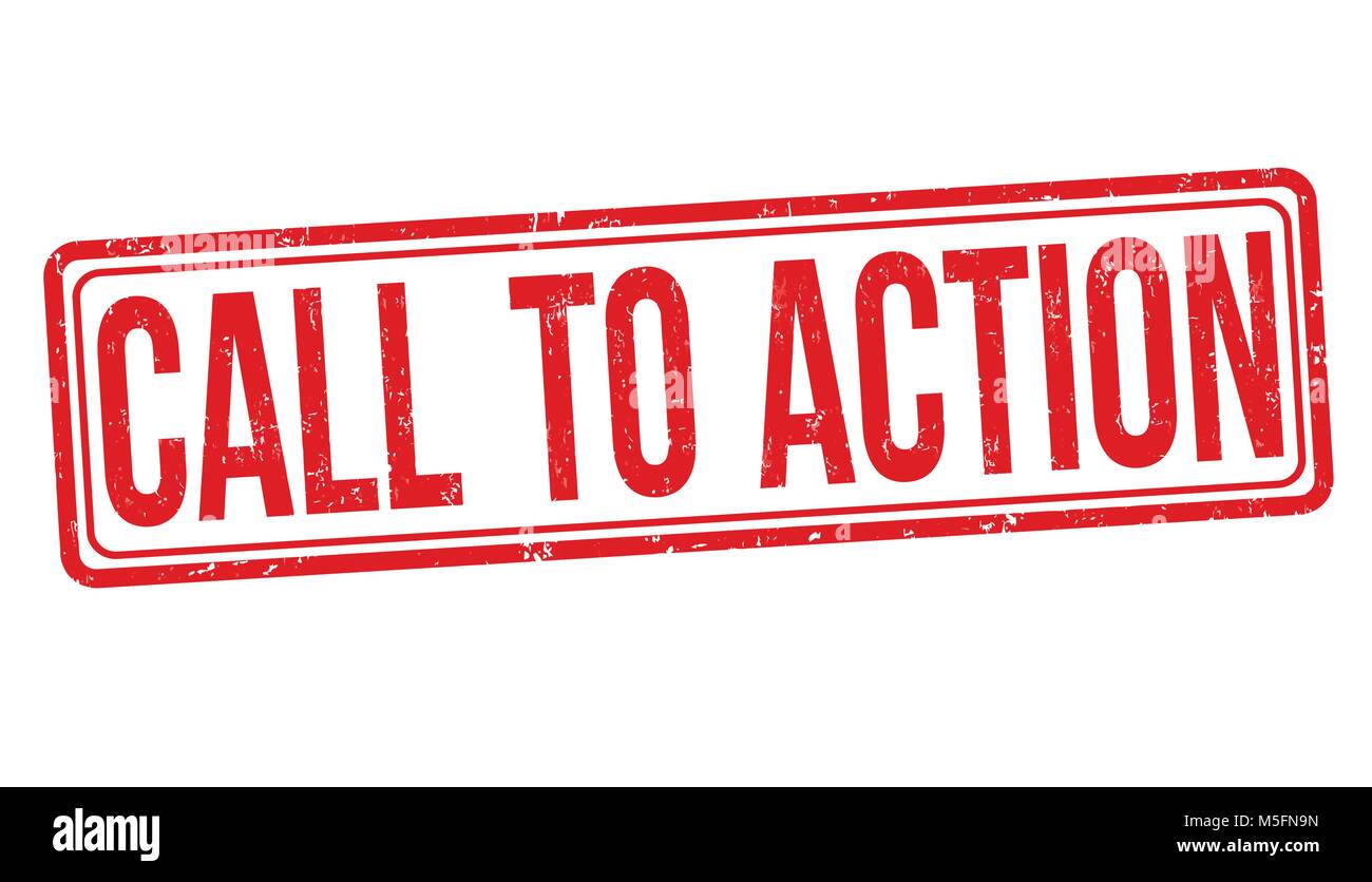 Call to action grunge rubber stamp on white background, vector ...