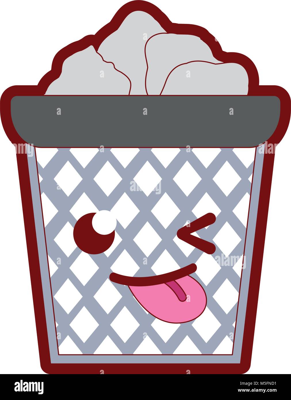 line color funny papers can kawaii cartoon vector illustration Stock ...