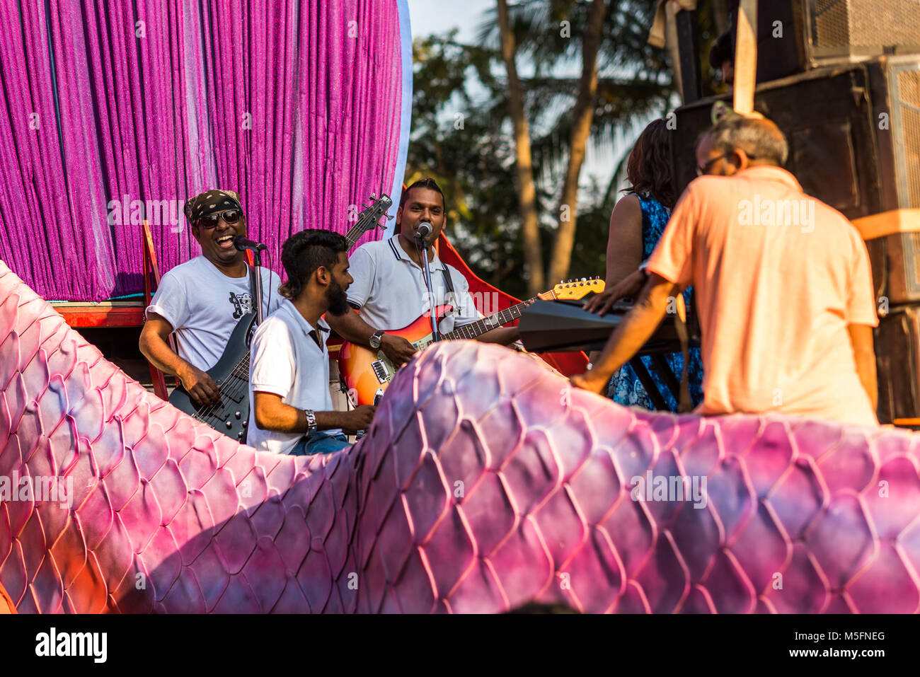 Goa/India- Feb 12 2019: Carnival Celebrations floats and costume party ...