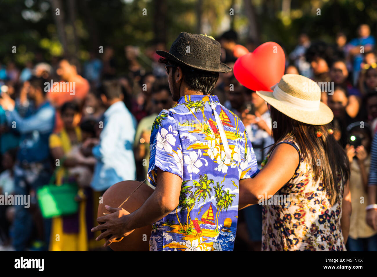 Goa/India- Feb 12 2019: Carnival Celebrations floats and costume party ...