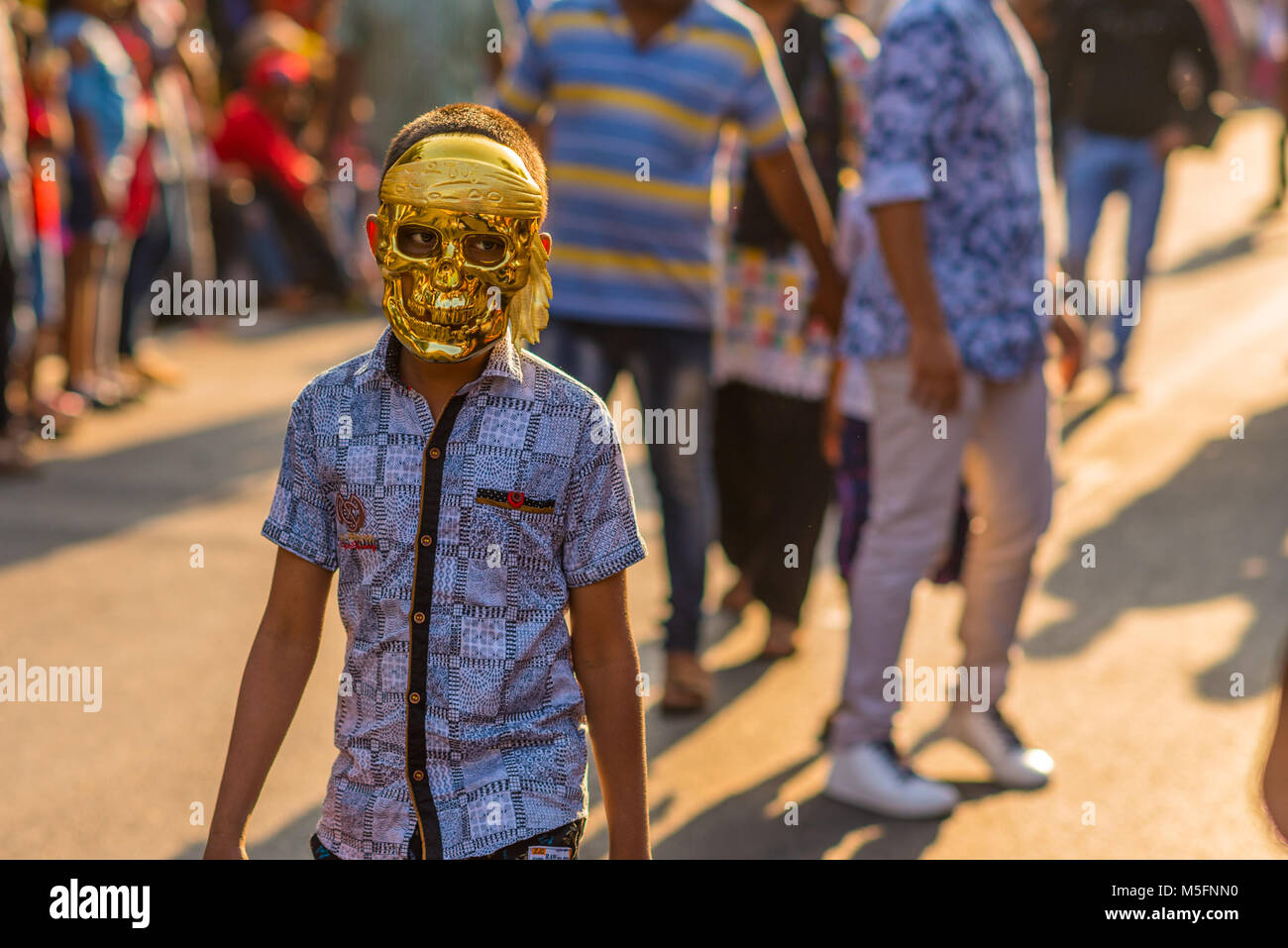 Goa/India- Feb 12 2019: Carnival Celebrations floats and costume party ...