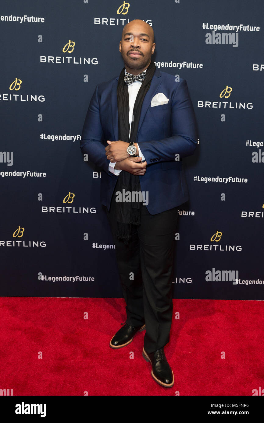 New York, United States. 22nd Feb, 2018. Eric Harland attends Breitling ...