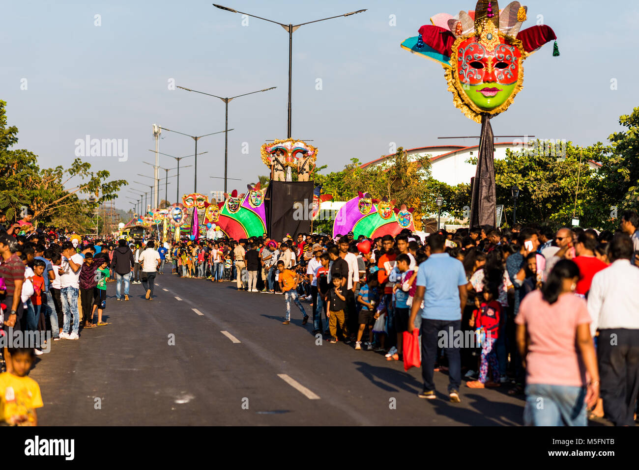 Goa/India- Feb 12 2019: Carnival Celebrations floats and costume party ...