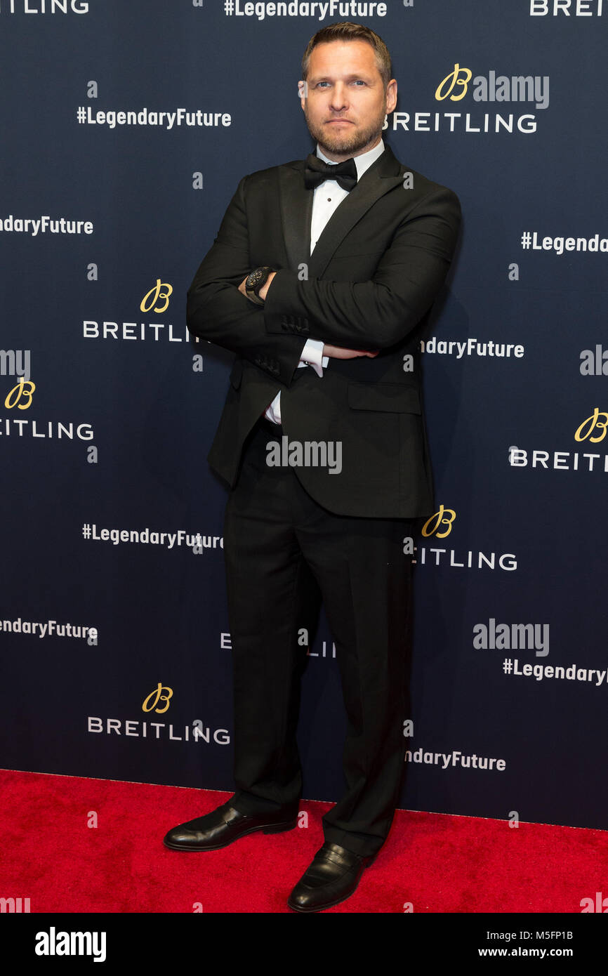 New York, United States. 22nd Feb, 2018. Inge Solheim attends Breitling ...