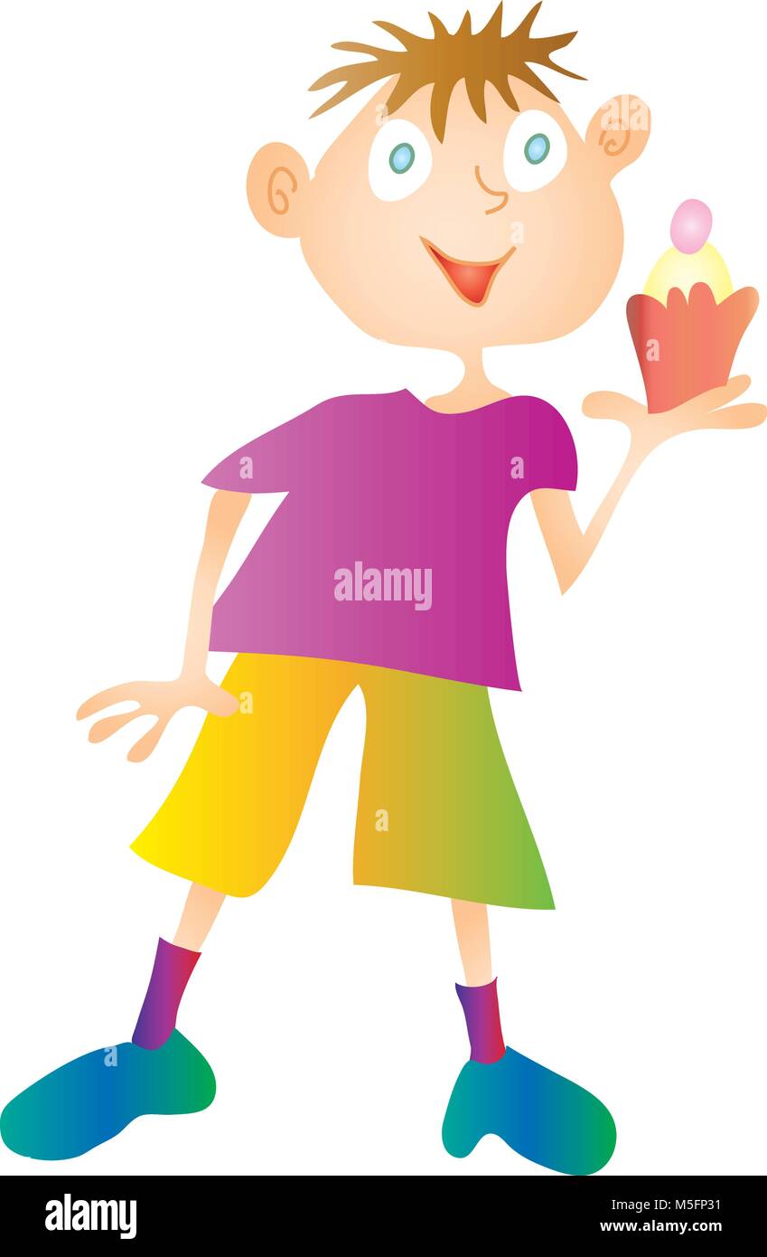 Boy cupcake Stock Vector Images - Alamy