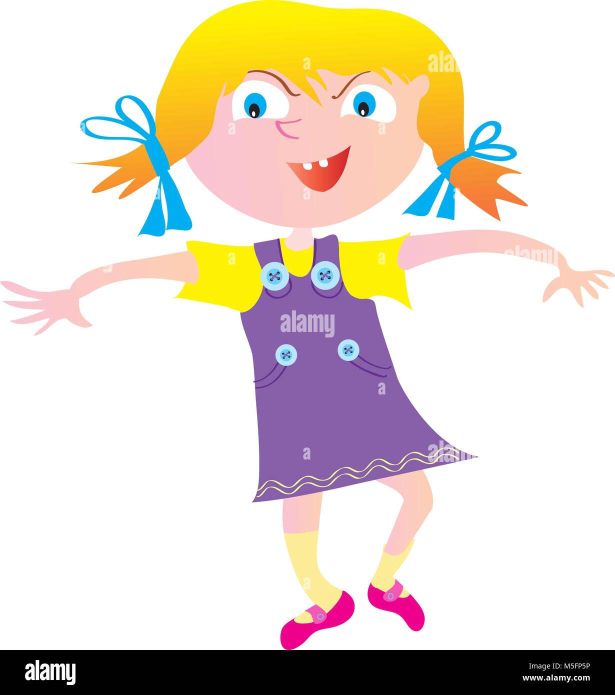 Naughty girl on tiptoe Stock Vector Image & Art - Alamy