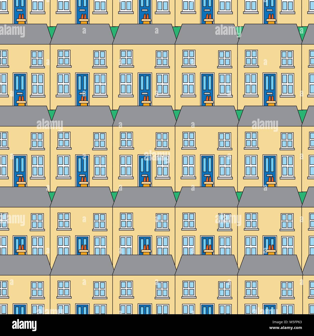 Suburban street seamless pattern Stock Vector Image & Art - Alamy