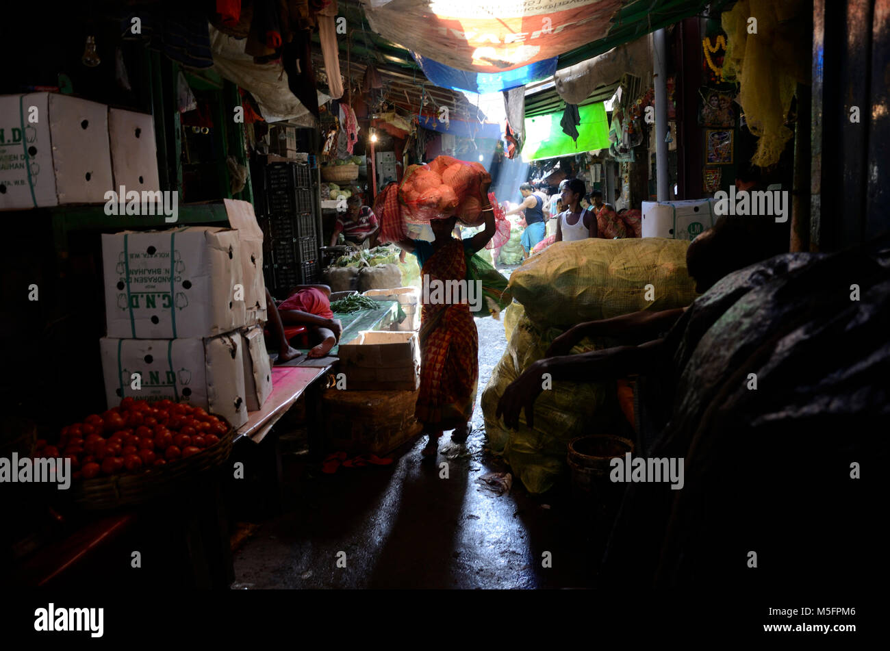 Koley vegetable market, Kolkata, West Bengal, India, Asia Stock Photo ...